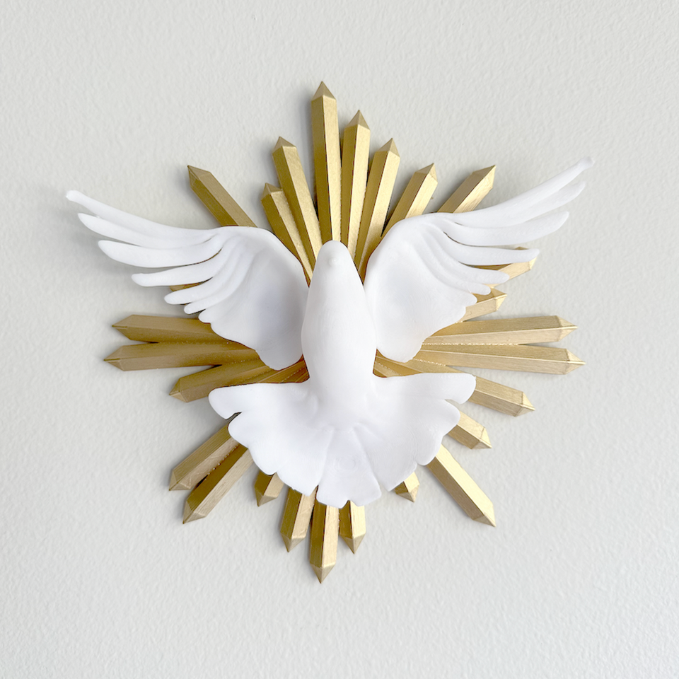 Radiant Dove Wall Decor – Be Still Prayer Space