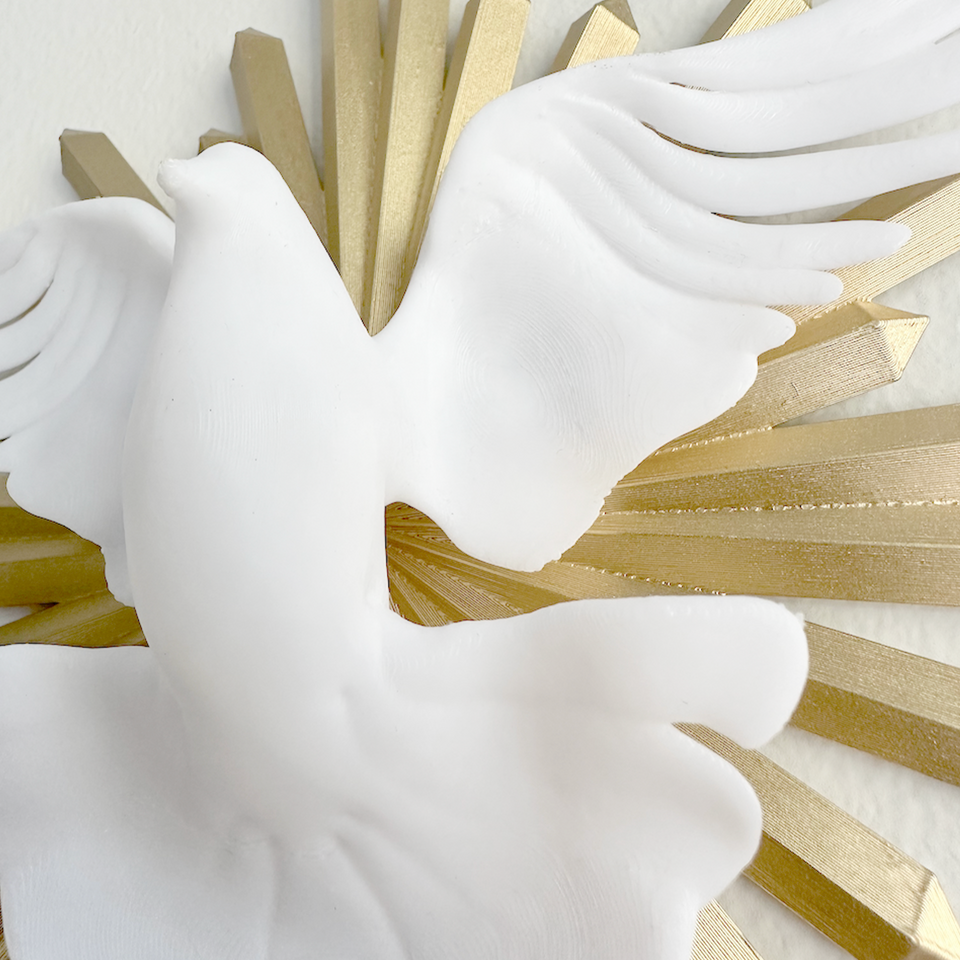 Radiant Dove Wall Decor – Be Still Prayer Space