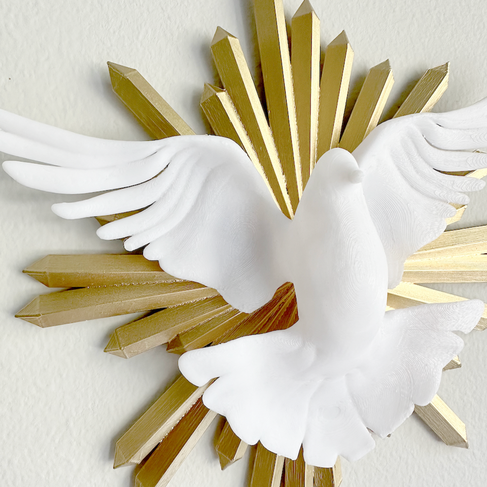 Radiant Dove Wall Decor – Be Still Prayer Space