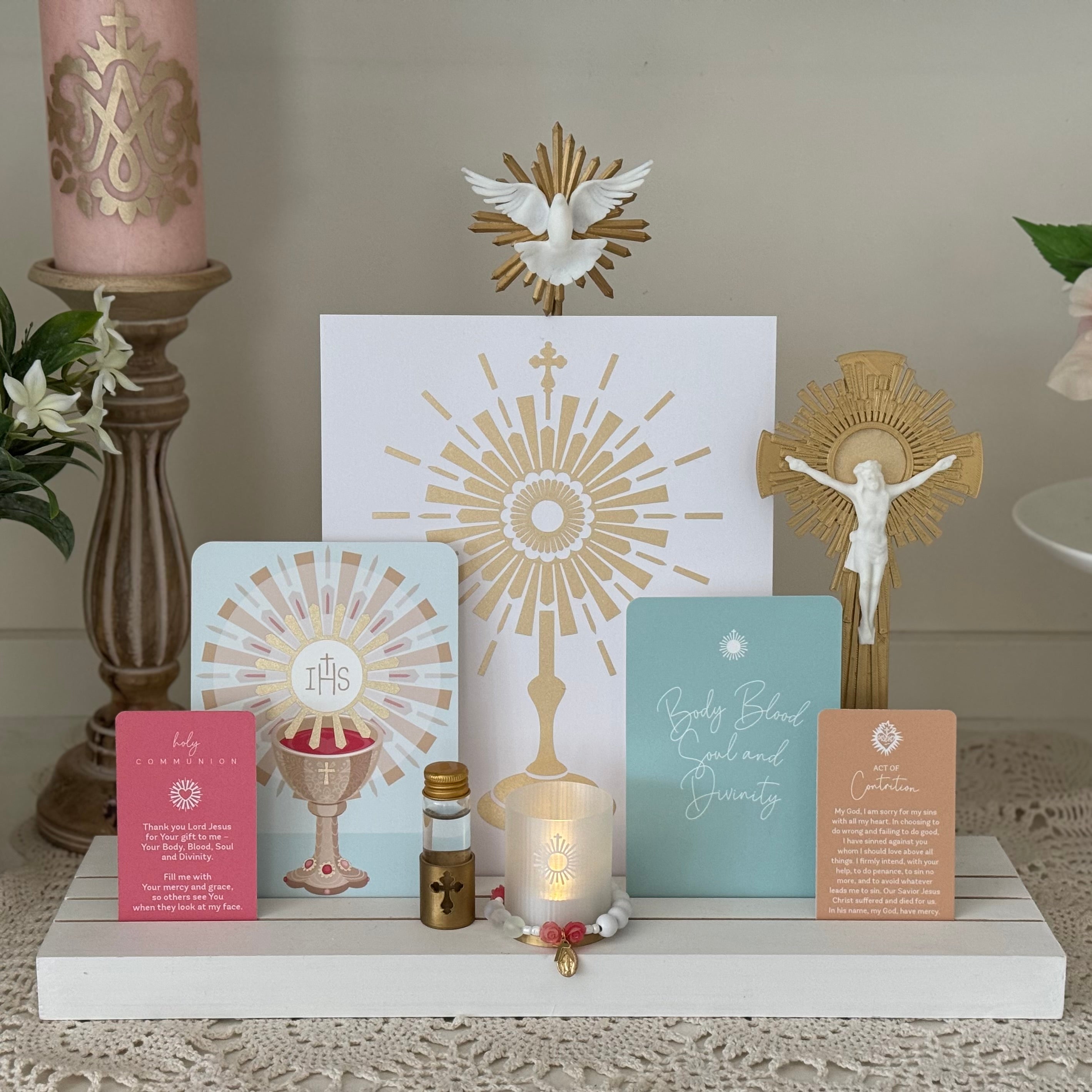 LARGE First Communion Prayer Space - GIRL – Be Still Prayer Space
