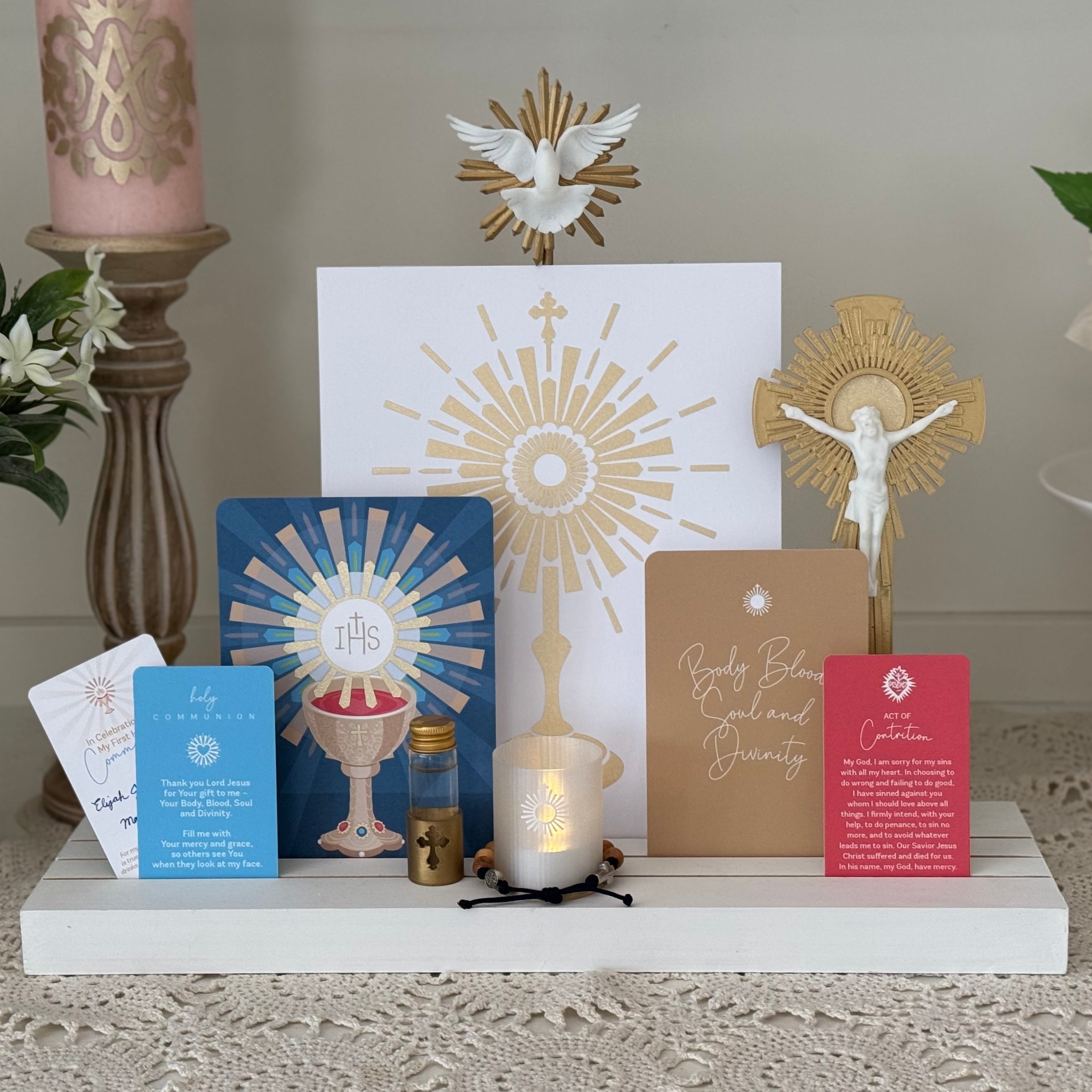 LARGE First Communion Prayer Space - BOY – Be Still Prayer Space