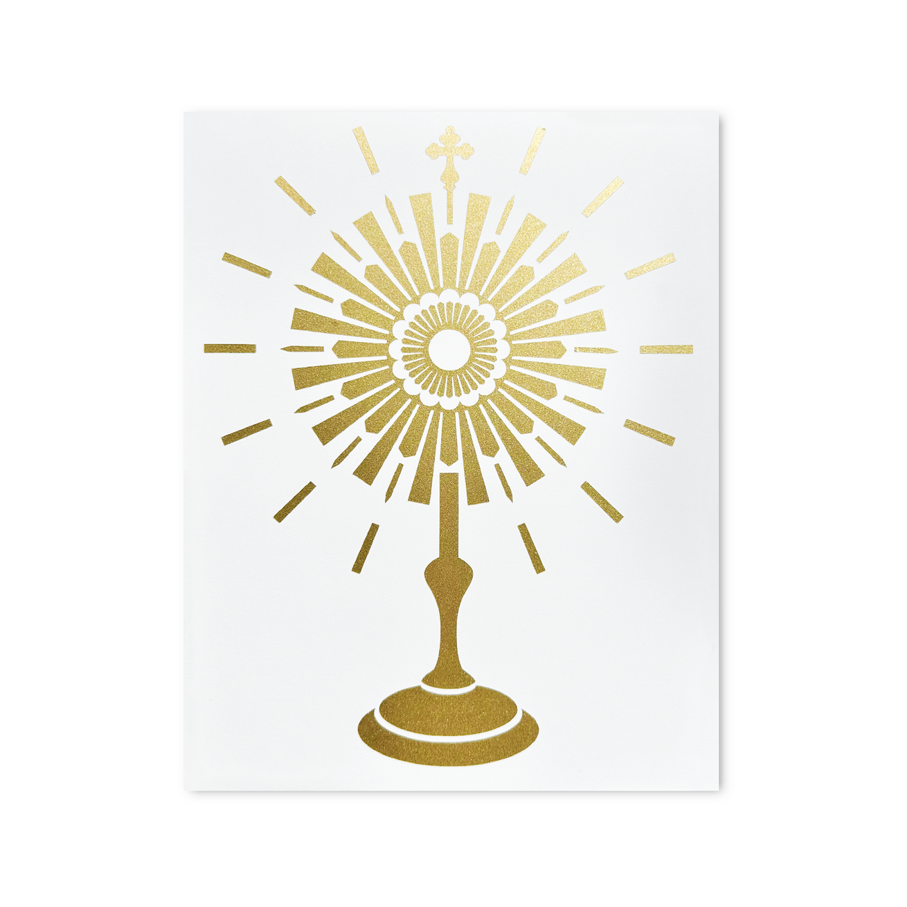 Gold Shimmer Monstrance Art – Be Still Prayer Space